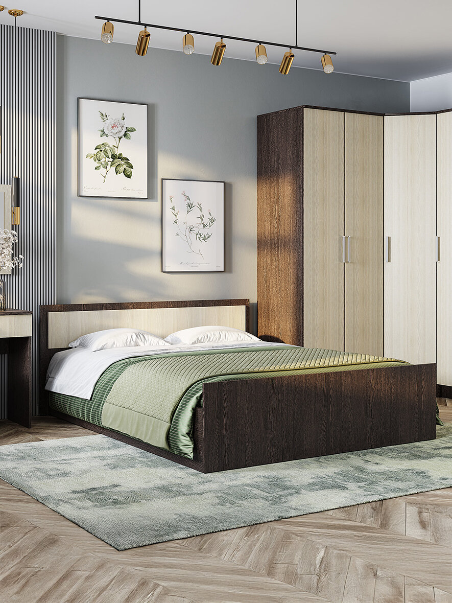 ARNIKA Кровать с реечным основанием Фиеста LIGHT 160х200, венге