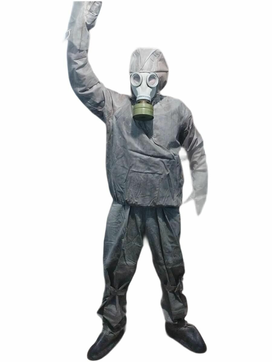 Костюм резиновый зеленый Л1+противогаз с фильтром, Размер №2, с хранения, цена с НДС.