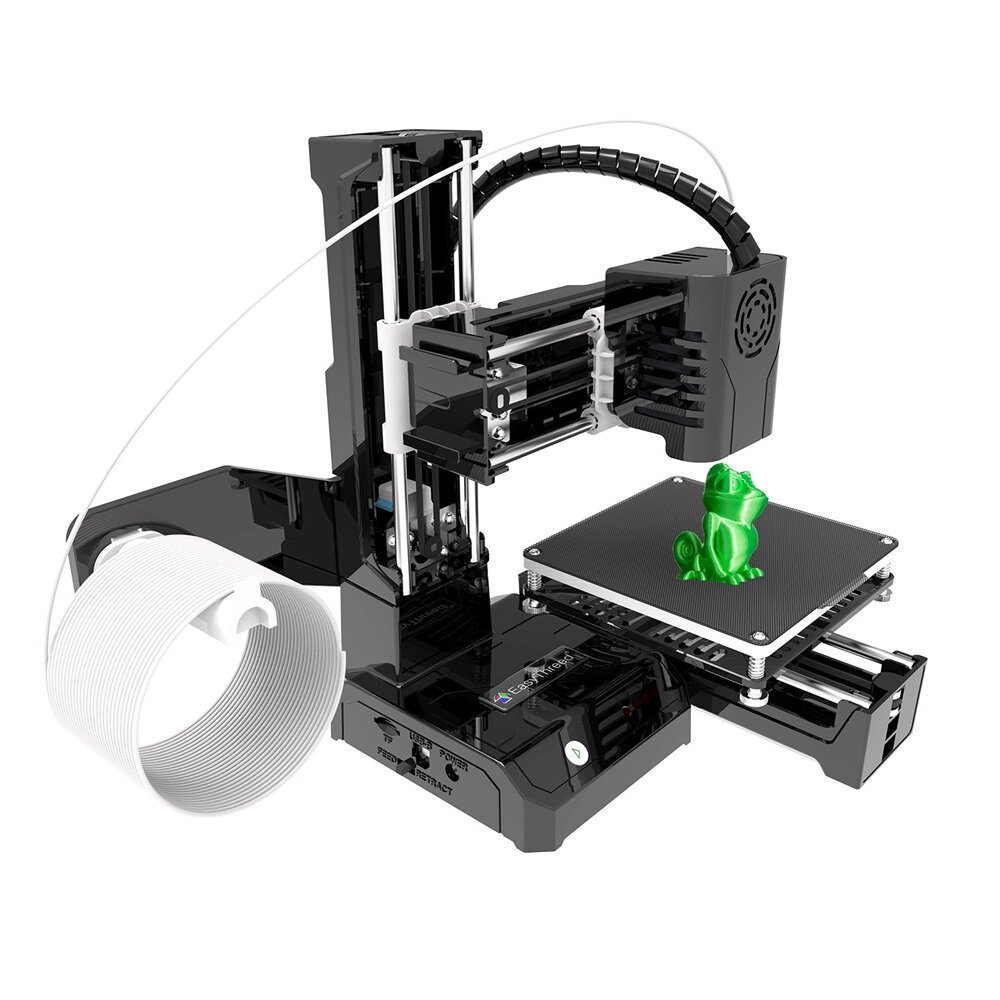 K9 Mini 3D Printer 100x100x100 мм, легкий однокварный принт, 0,4 мм сопло, поддержка PLA, идеально подходит для студентов и домашнего использования: Black
