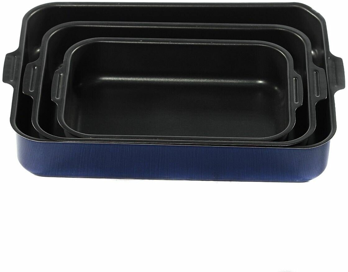 Набор форм для выпечки 3шт антипригарное покрытие Калитва 63034