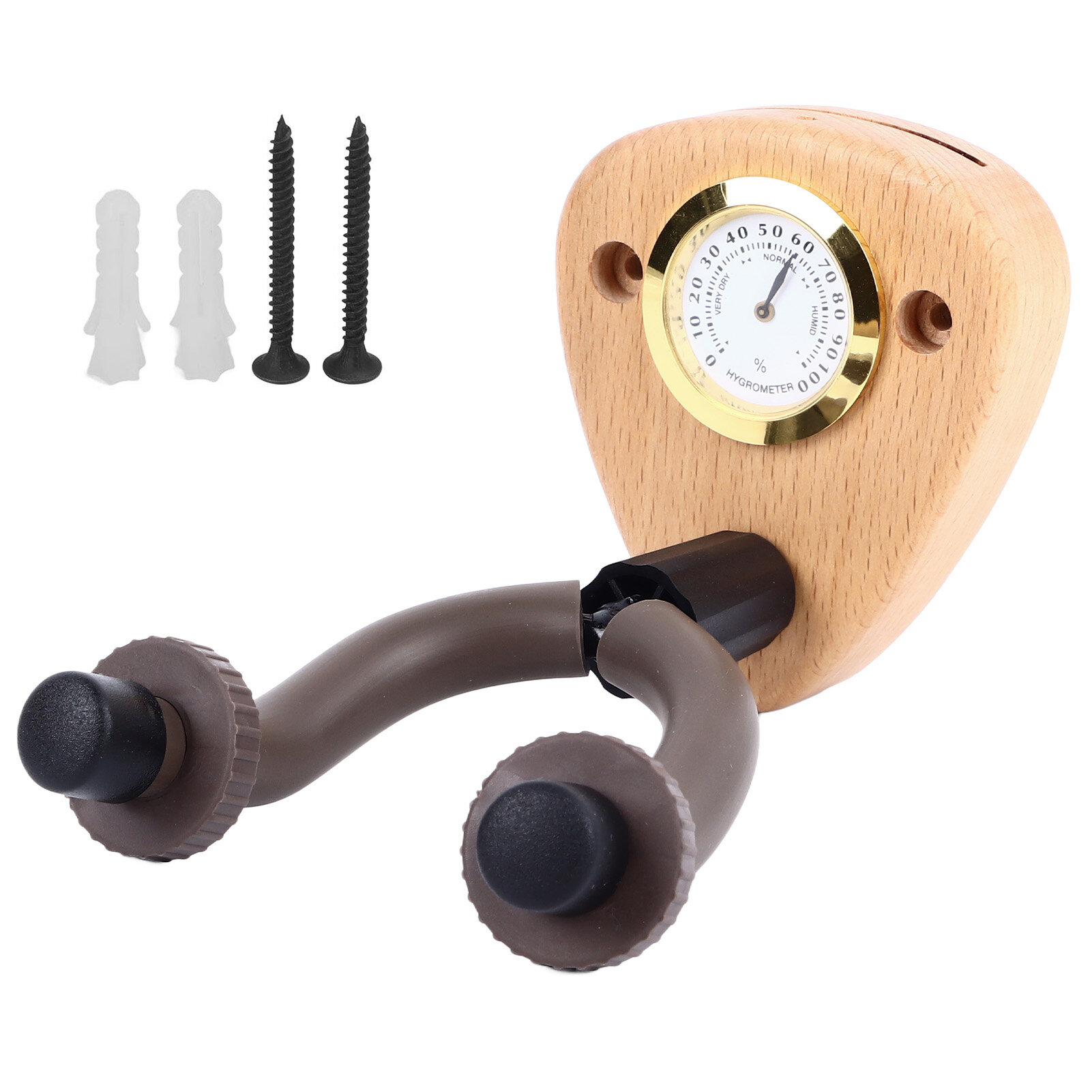 Минималистичный настенный держатель для гитары, крепление-крючок для демонстрации инструментов в домашних магазинах, со встроенным гигрометром.