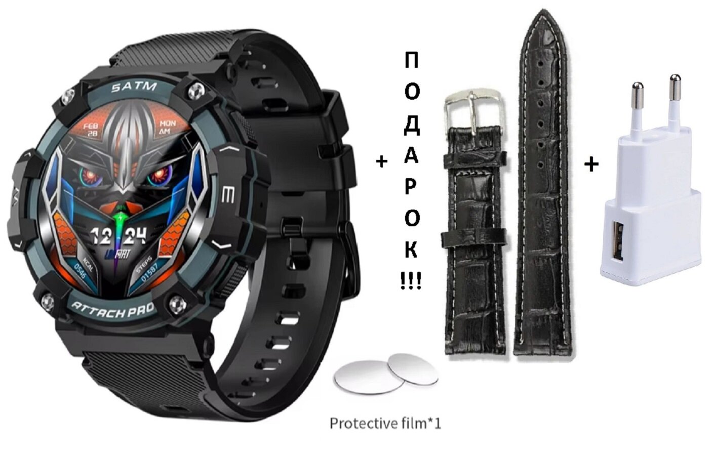 Умные часы для плавания и спорта LOKMAT Attack 2 PRO Black. 5АТМ. Гарантия 1 год.