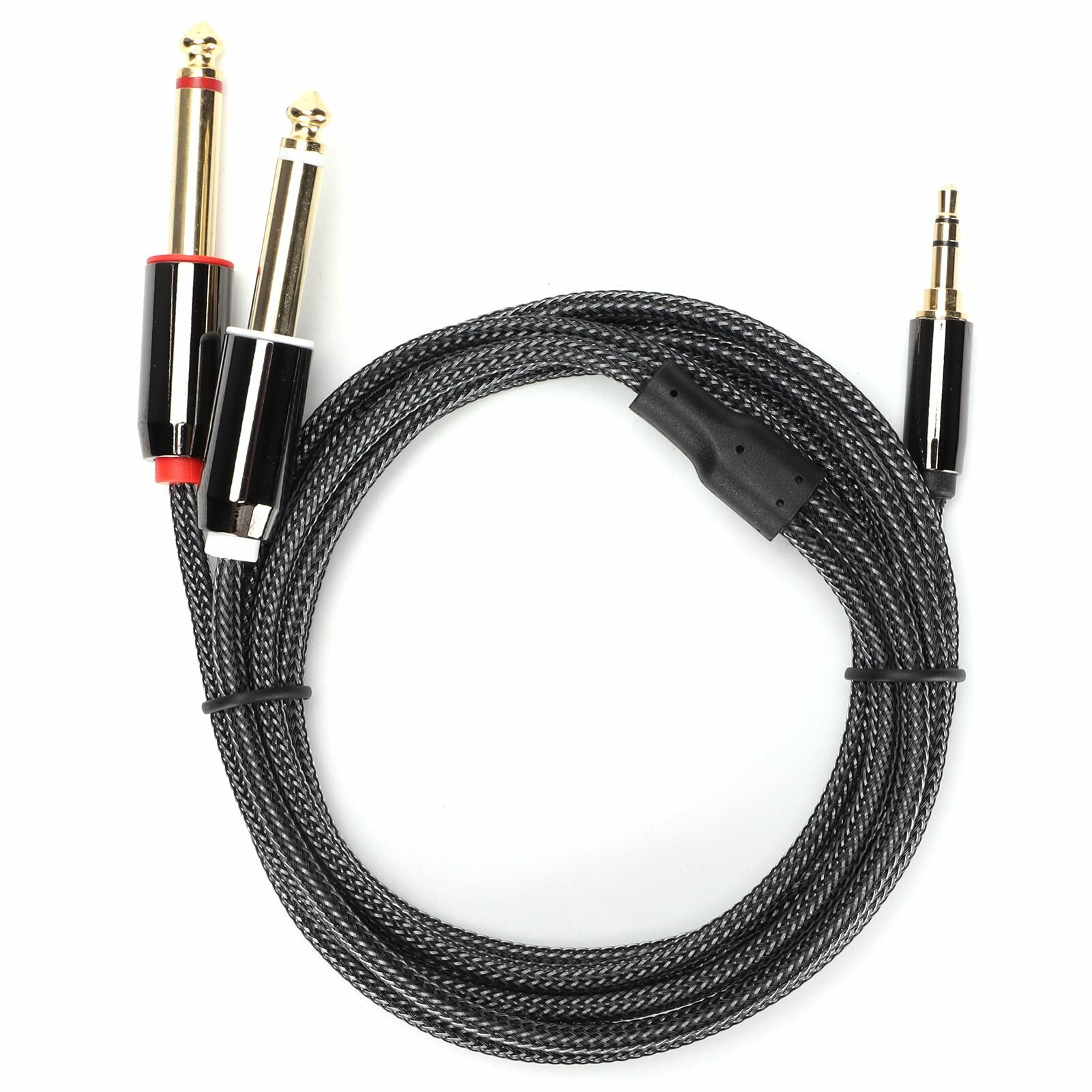 Аудиокабель JK-366 3.5 мм - 2x6.35 мм с позолоченными разъемами