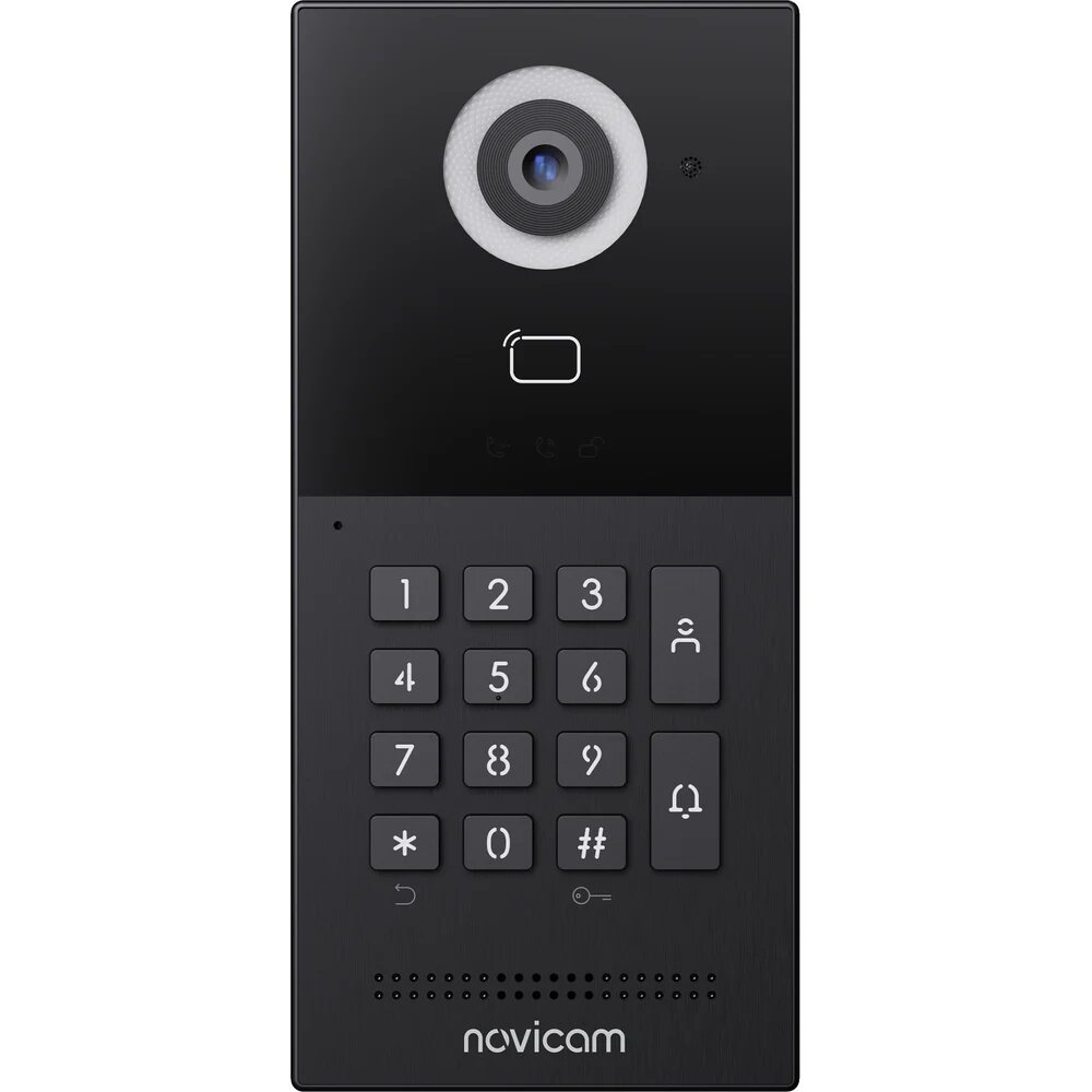 Novicam Вызывная панель FORWARD XRK IP BLACK, Встроенная СКУД, Считыватель Mifare/EM-Marin, Клавиатура, Камера: 2.1 Мп, угол обзора 125, подключение к NVR/ПК, Поддержка 4054