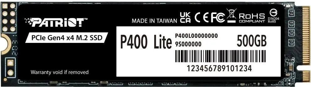 Накопитель SSD Patriot P400 Lite 500Gb (P400LP500GM28H)