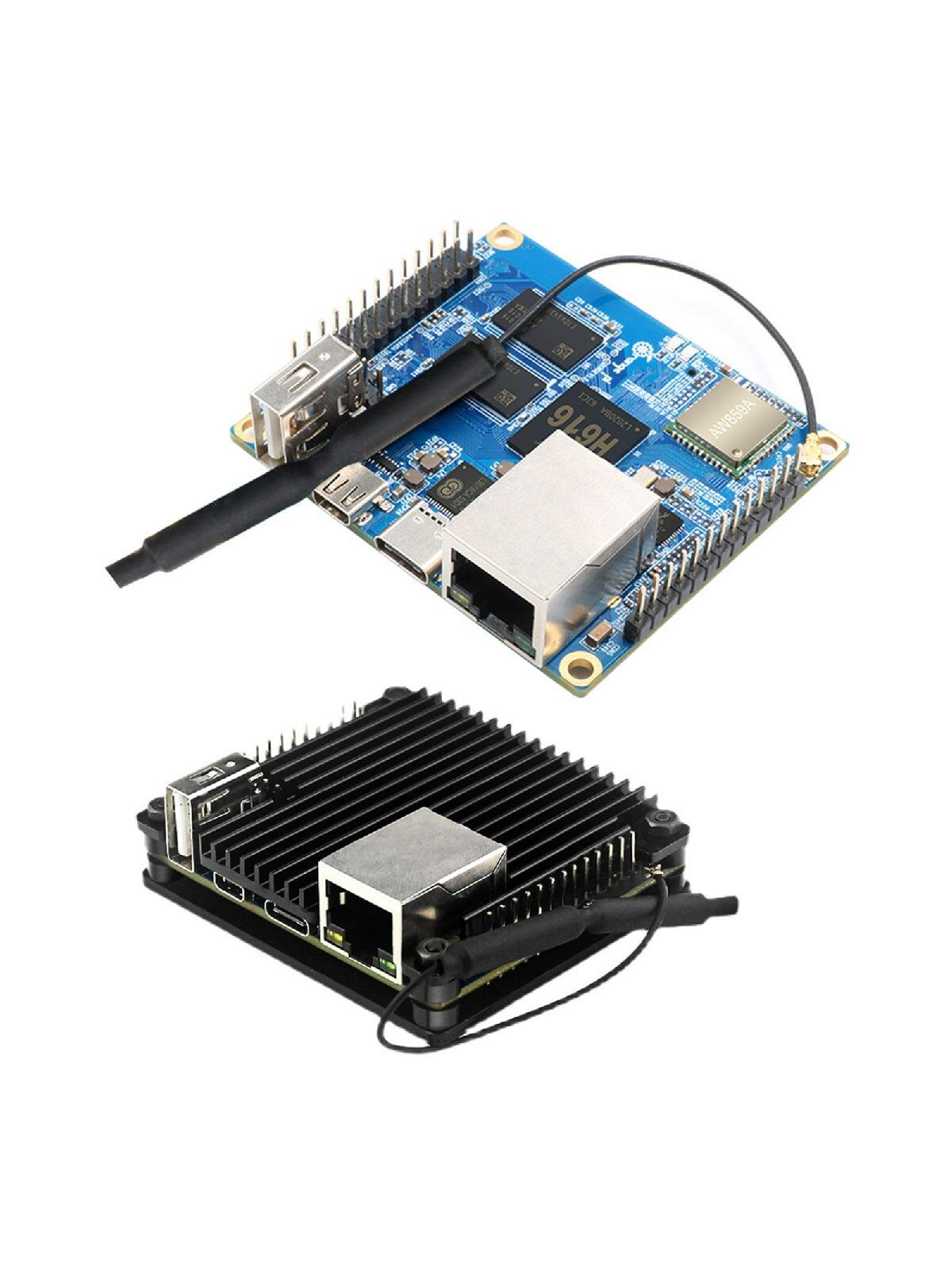 For Orange Pi Zero2 1GB Allwinner- H616 Chip BT5.0 Wifi Receiver Board Heatsink Case- for Android10 Ubuntu Debian- OS