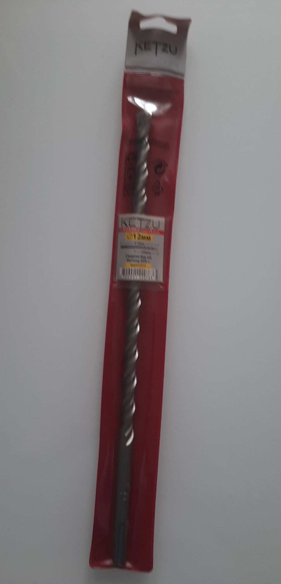 Бур по бетону, камню, кирпичу SDS+ диам. 12мм, длина 310/250 мм KETZU