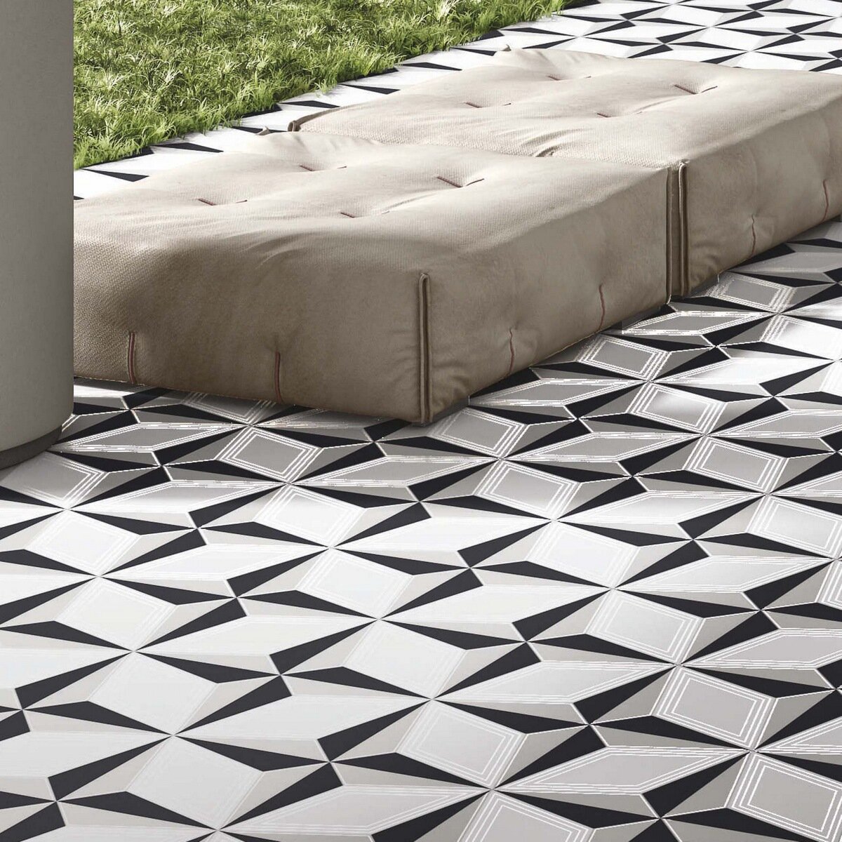 Керамогранит Motto Levels Bk Decor 26 20x20 N100073 матовая Износостойкая, Мелкоформатная, Морозостойкая, морозостойкая