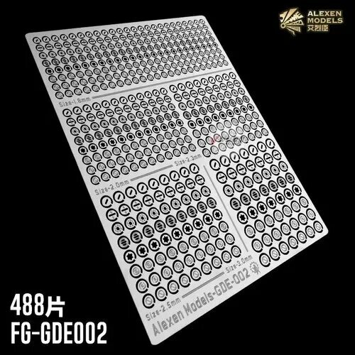 Alexen GDE001-005 металлический травильный лист, фотогравированная модель, детали для модификации, сборка модели, строительные инструменты, аксессуары для хобби, сделай сам