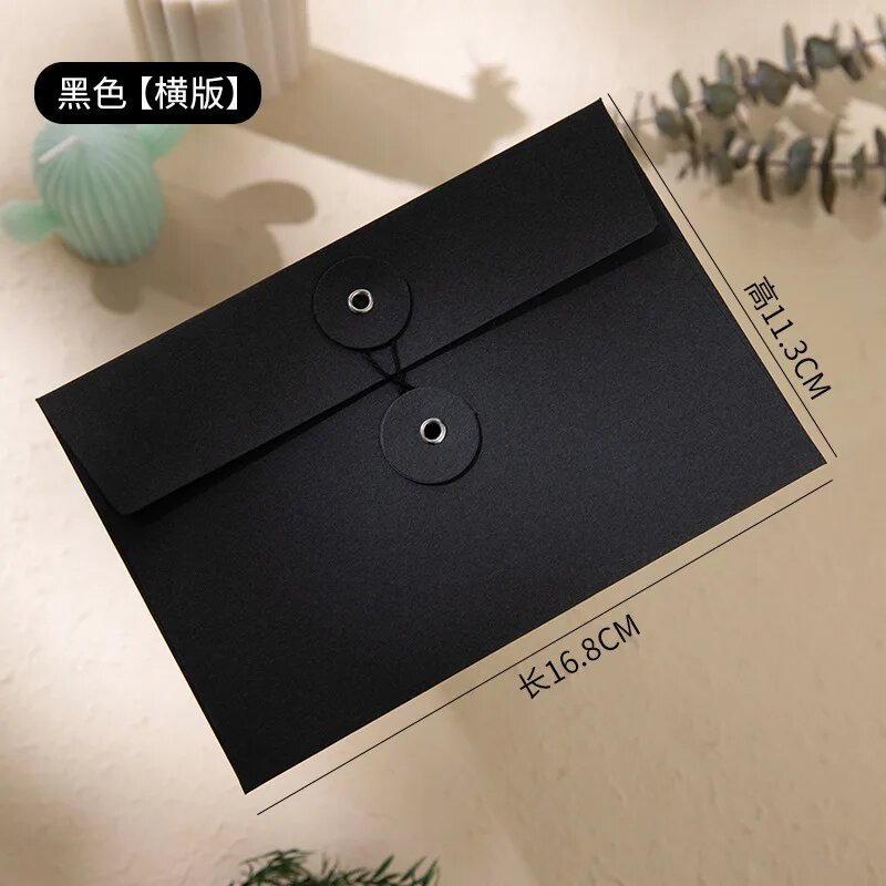 MOONBIFFY Конверты А6 коричневые Черный, black