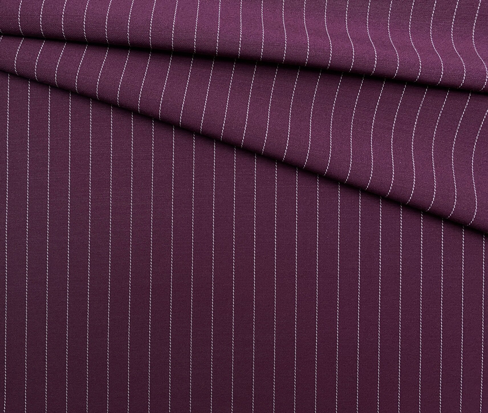 Ткань Костюмная вишнёвого цвета в белую полоску 49481