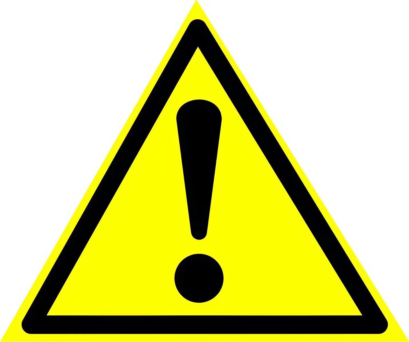 Предупреждающие знаки. Наклейка W 09 Внимание Опасность (прочие опасности) Размер 200х200 мм. 1 шт.