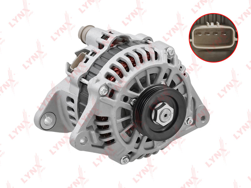 Генератор LYNXauto EA-1447. Для: MITSUBISHI Galant VIII 1.8 97-01 / Pajero Pinin 1.8-2.0 00-07, HYUNDAI Sonata IV 2.0 01-04, KIA Magnetis I 2.0 01-05