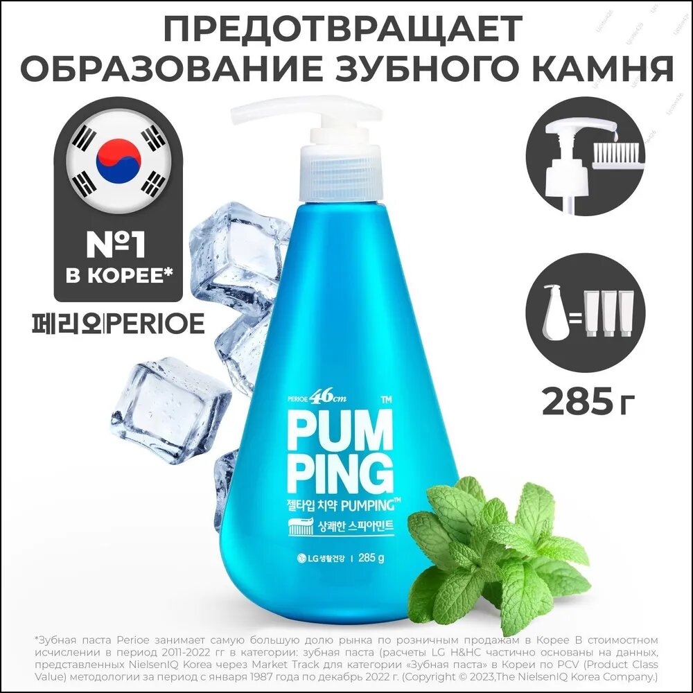 Эксклюзивная паста Perioe Pumping Original 285 г для защиты от кариеса