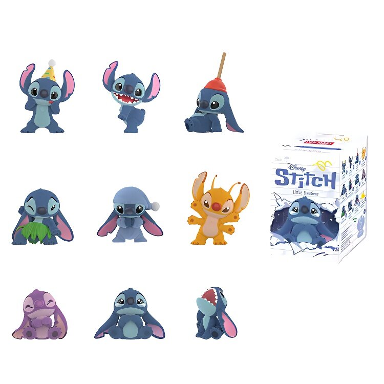 Коллекционная фигурка-сюрприз унисекс POP MART Disney Stitch Little Emotions, Single Mystery Box (Random Pick)