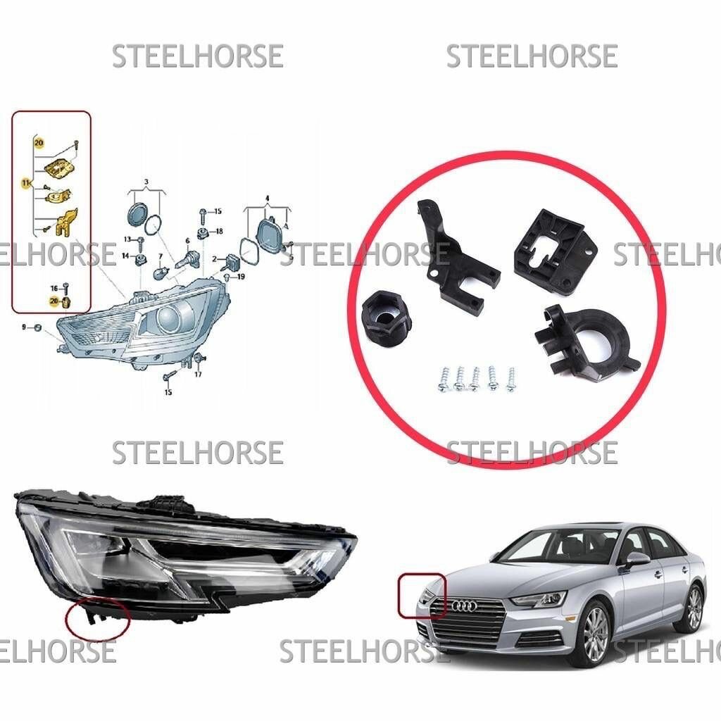 Кронштейн фары правой (к-кт) Audi A4 после 2015-