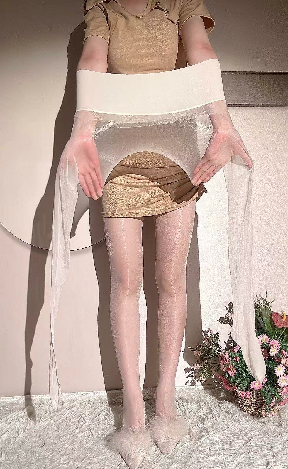 [Преимущество фестиваля Qixi] Ультратонкие шелковистые 5D авроральные бесшовные чулки с высокой эластичностью, водяные блестящие чулки без снятия, черные шелковые сексуальные соблазны