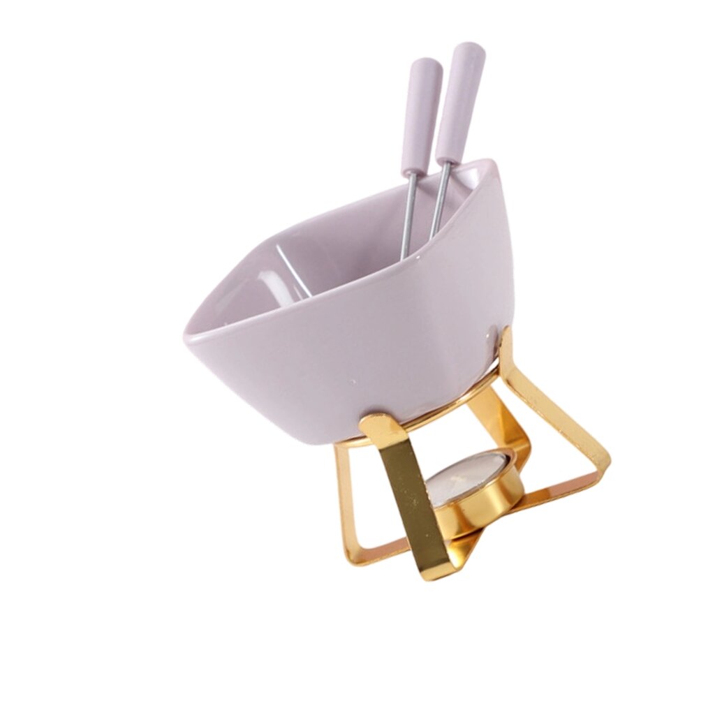 Керамический Набор Для Приготовления Шоколадно-Сырного Фондю, Подогреваемый Свечой, Подогреватели Масла, Кастрюля-Миска