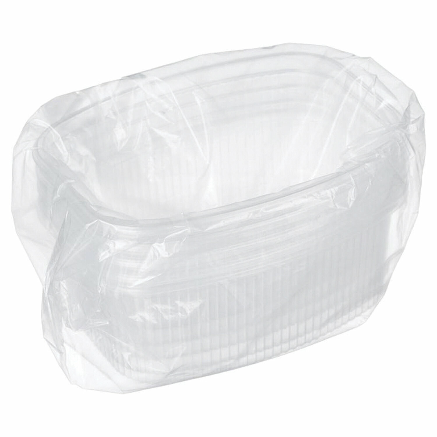 Упаковка 2 шт. Одноразовый контейнер 500 мл, комплект 100 шт, Без крышки, 138х102 мм, прозрачные, ПП, юпласт, ЮУПМ3315