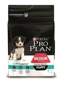 Сухой корм Pro Plan для щенков средних пород с чувствительным пищеварением ягненок и рис medium puppy sensitive digestion 12кг