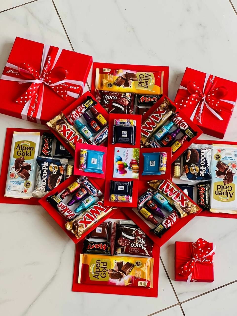 Коробка сюрприз- раскидушка 3в1 / Сладкий бокс