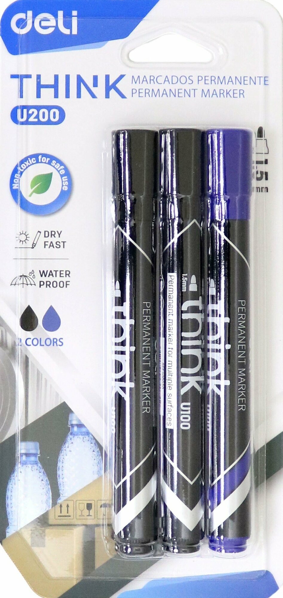 Набор маркеров перманентных, 3 штуки (CU200)