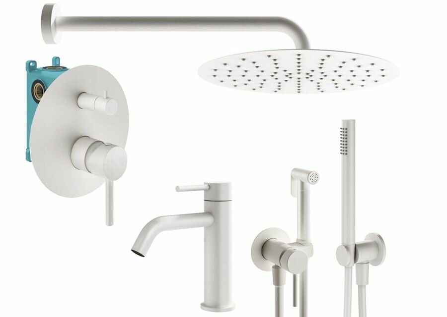 Комплект смесителей для душа Plumberia Selection KITZXO18BO53, Белый матовый