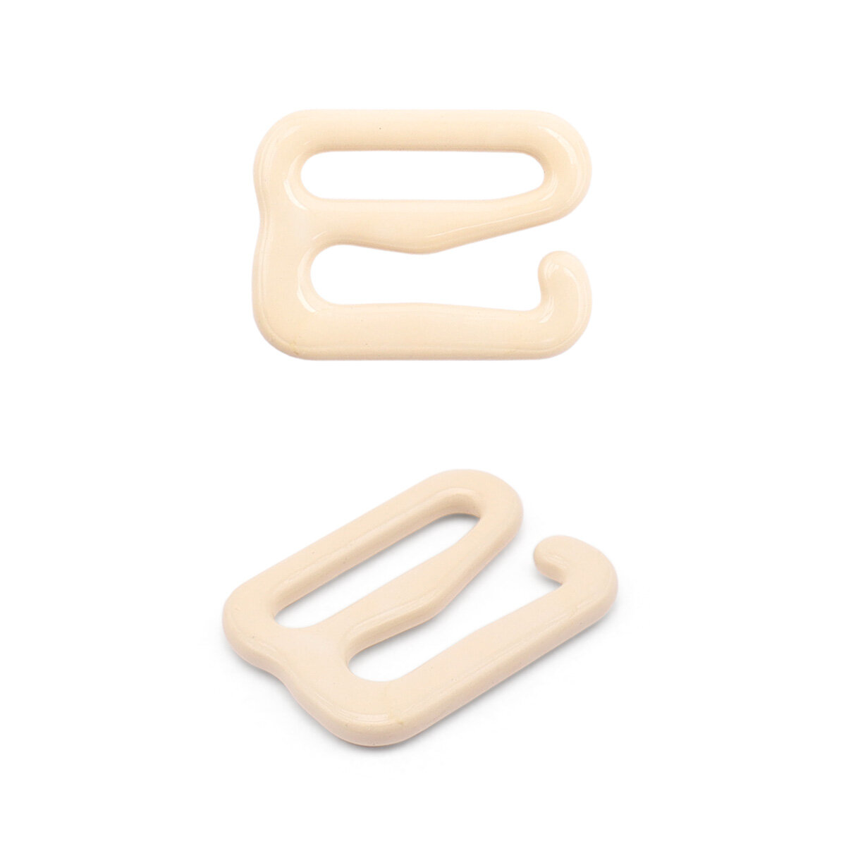 Крючки для бретелей 9,5 мм, 20 шт (металл, эмаль), Айрис (C571 молочные)