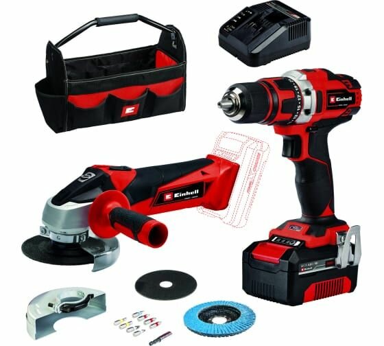 Набор аккумуляторного инструмента Einhell TE-TK 18/2 LI KIT CD+AG (4257240)