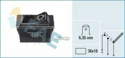 Выключатель приборной панели FAE арт. 62570