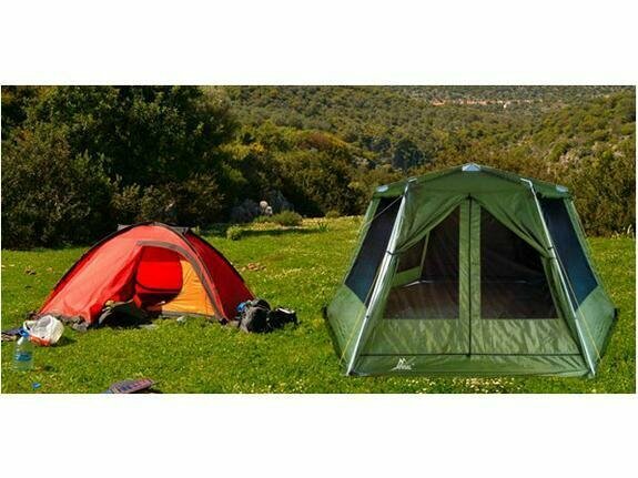 Шатер туристический для дачи и отдыха 6 шестигранный 2068 шестиугольный 420 см без пола от дождя ветра и солнца