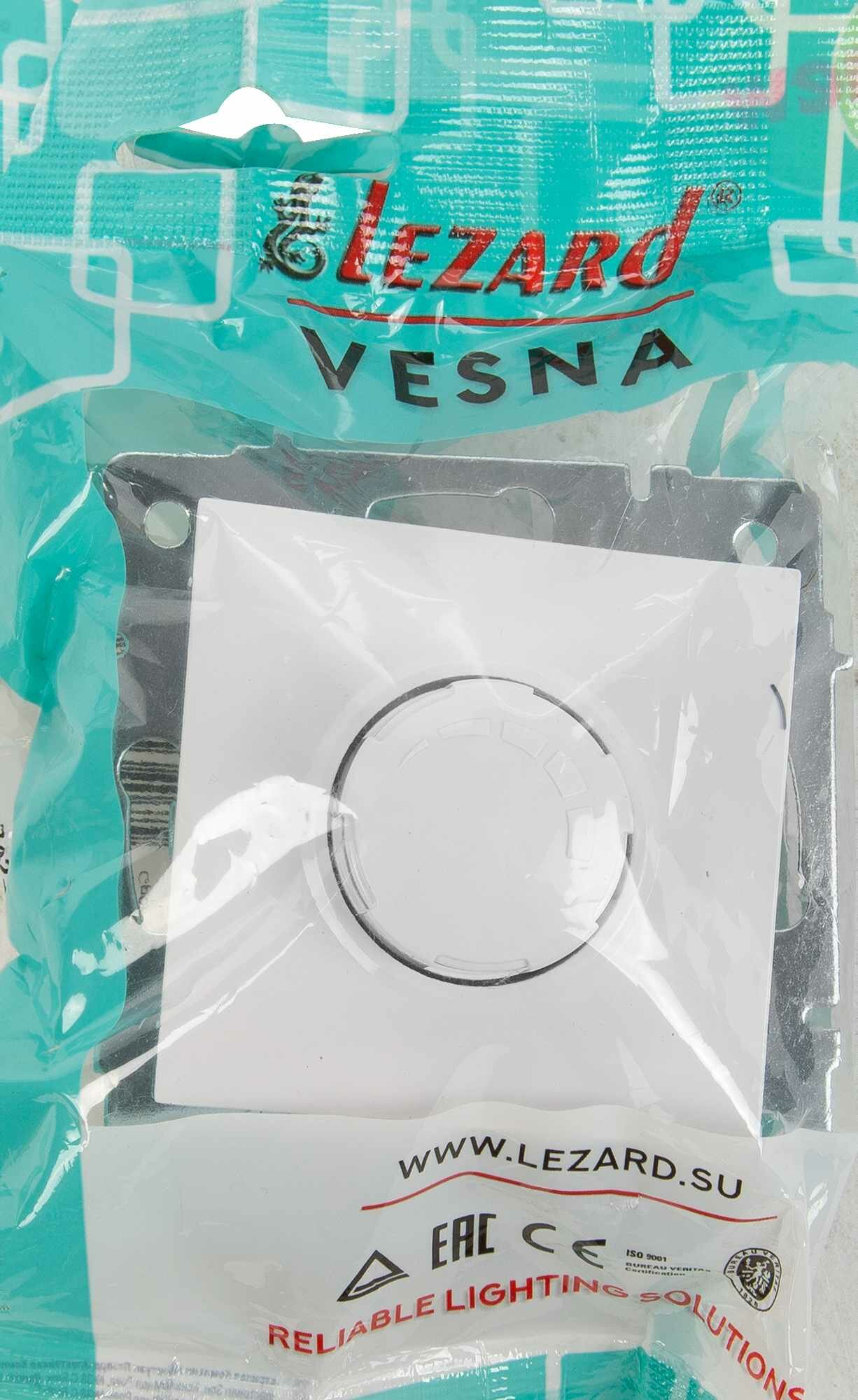Диммер Lezard Vesna 800 Вт цвет белый