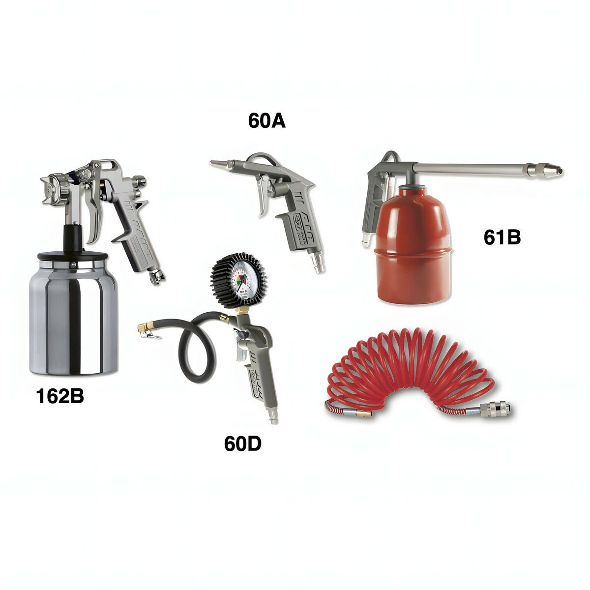 Комплект пульверов 162 B соединение быстросъем Kit Italia