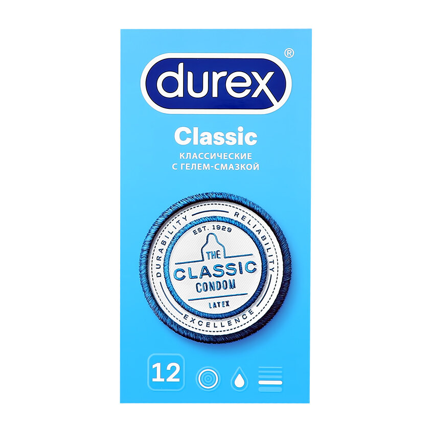 DUREX ПрезервативыClassic (классические) 12 шт