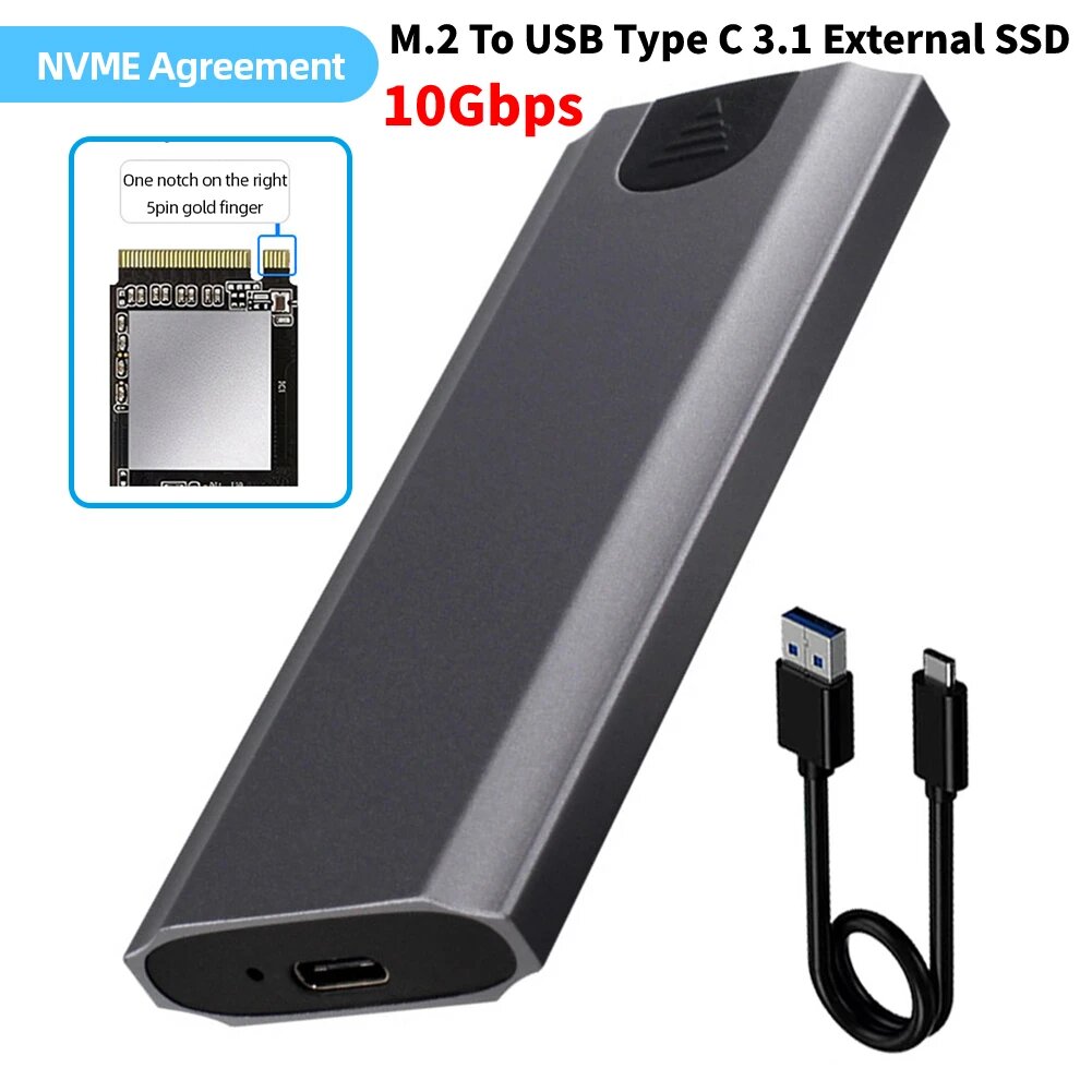 NVME SSD M2 к USB Type C адаптер NVME