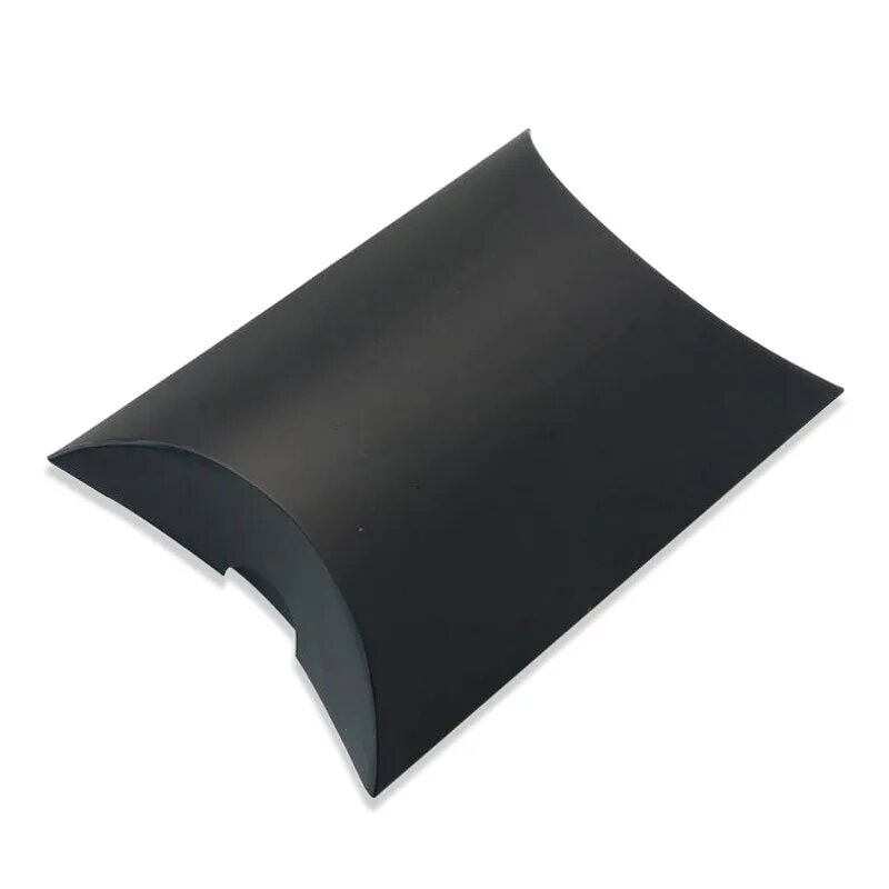 Картонная коробка для конфет в виде подушки Черный, черный, 10pcs