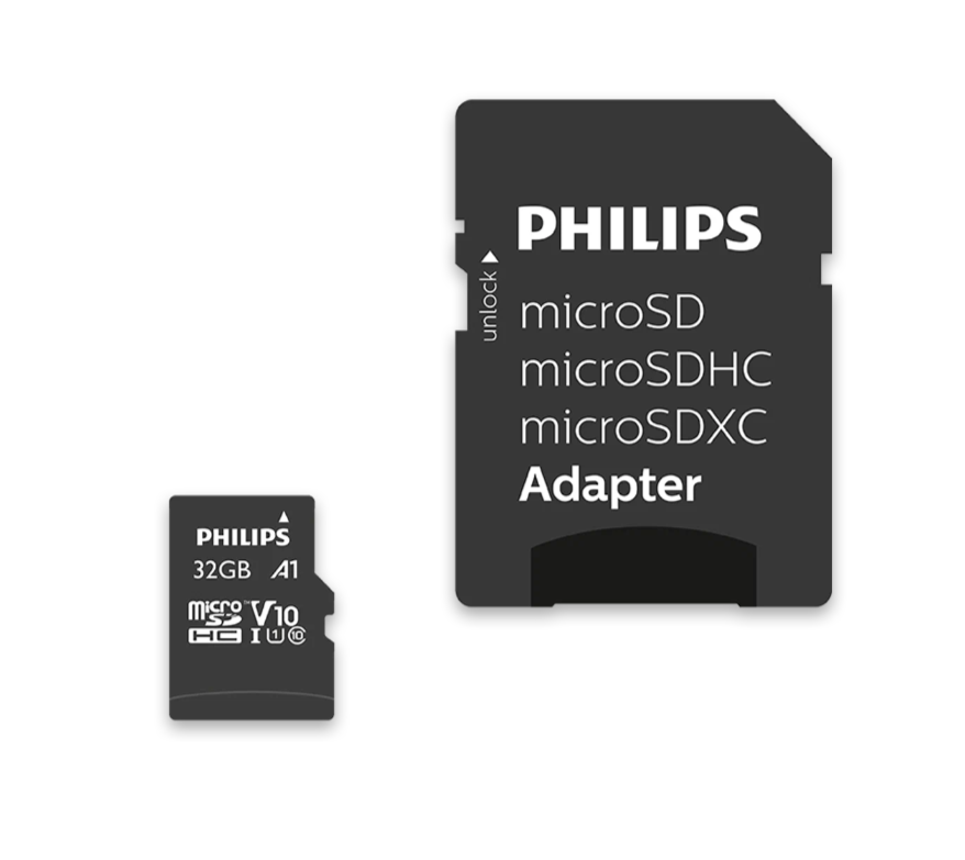 Карта памяти PHILIPS 128GB MicroSD FM12MA4 Class10 +SDАдаптер Черный