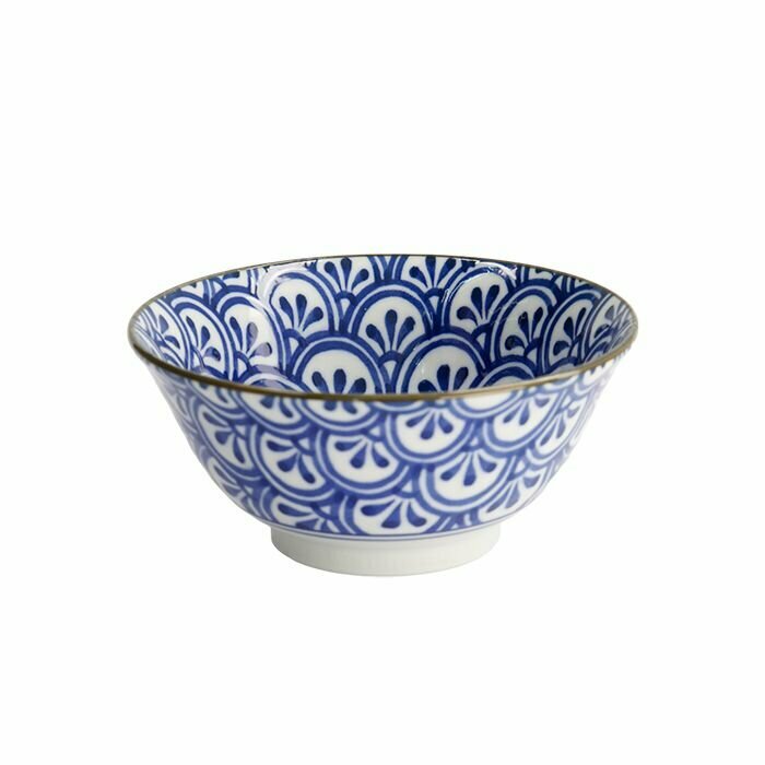Салатник фарфоровый TOKYO DESIGN Mixed Bowls Kristal, 550 мл, 15 см, синий/белый