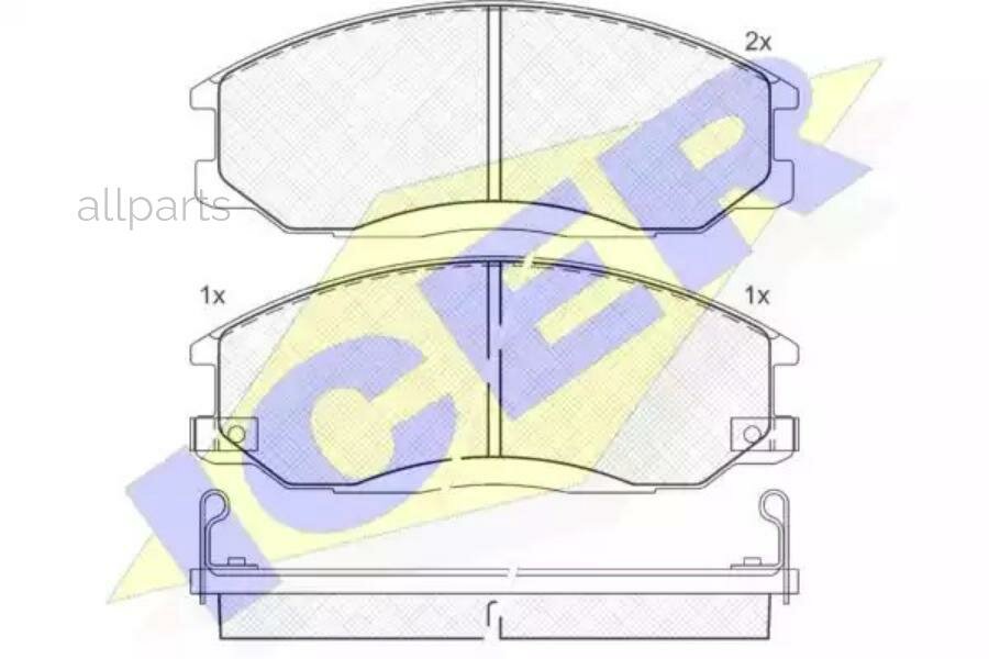 ICER 181372 181372 колодки дисковые передние!\ HyundaiXG 25/30/300 2.5i/3.0i V6 99>