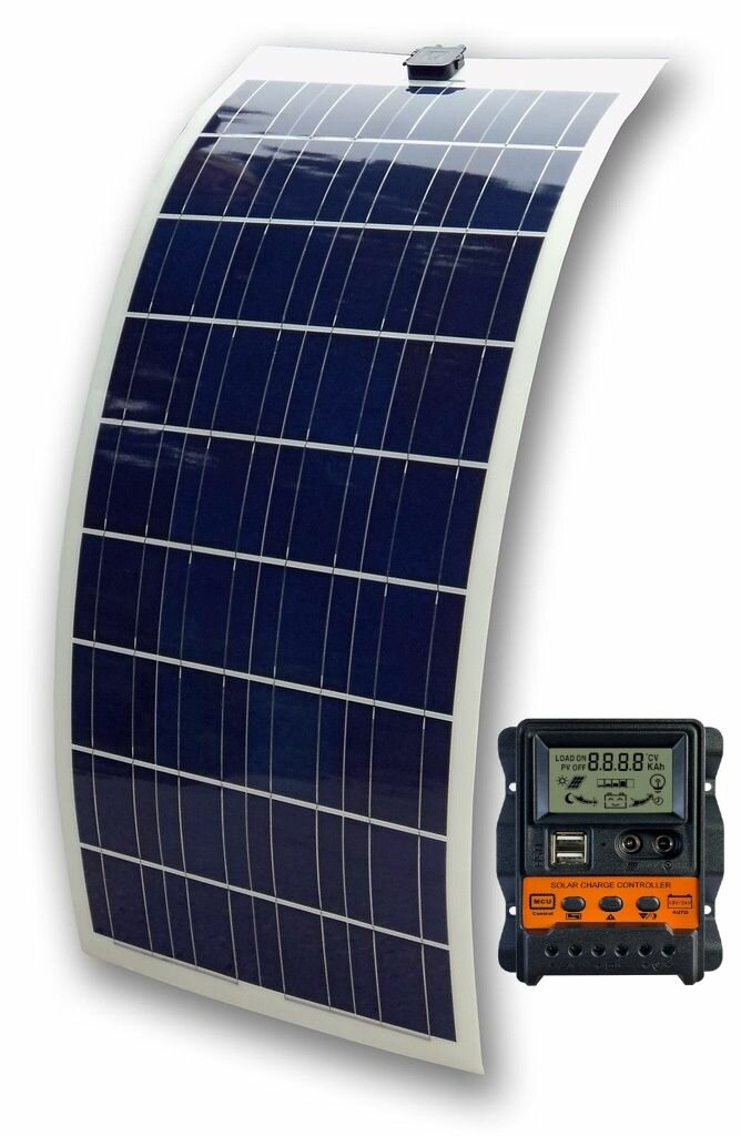 Солнечная панель гибкая, 20V 30W с многофункциональным контроллером заряда 12 /24V