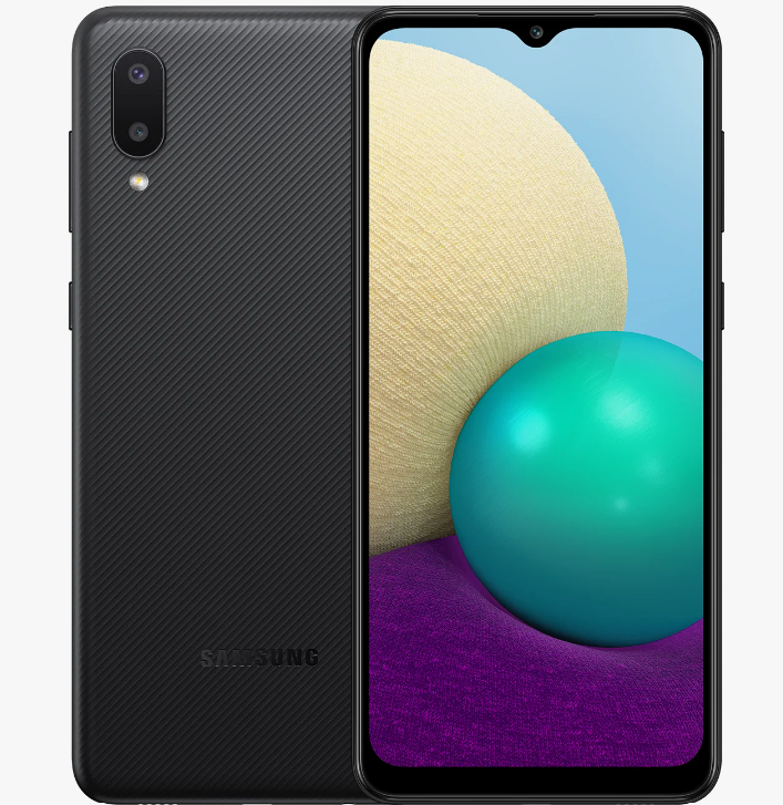 Смартфон Samsung Galaxy A02 2/32 ГБ, Dual nano SIM, черный Б/У