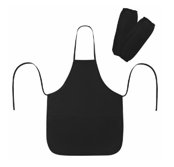 Фартук с нарукавниками, черный, 39х49 см