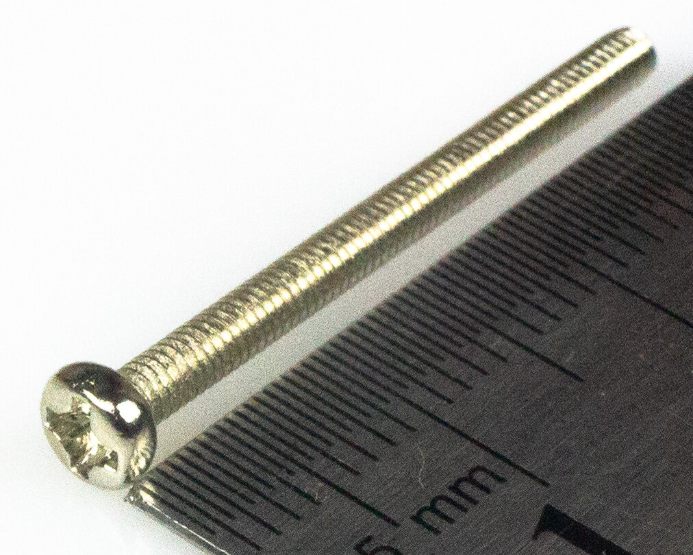 PARTS M3*32, винт для крепления сингла или хамбакера на корпус или панель (2,8x32mm) хром
