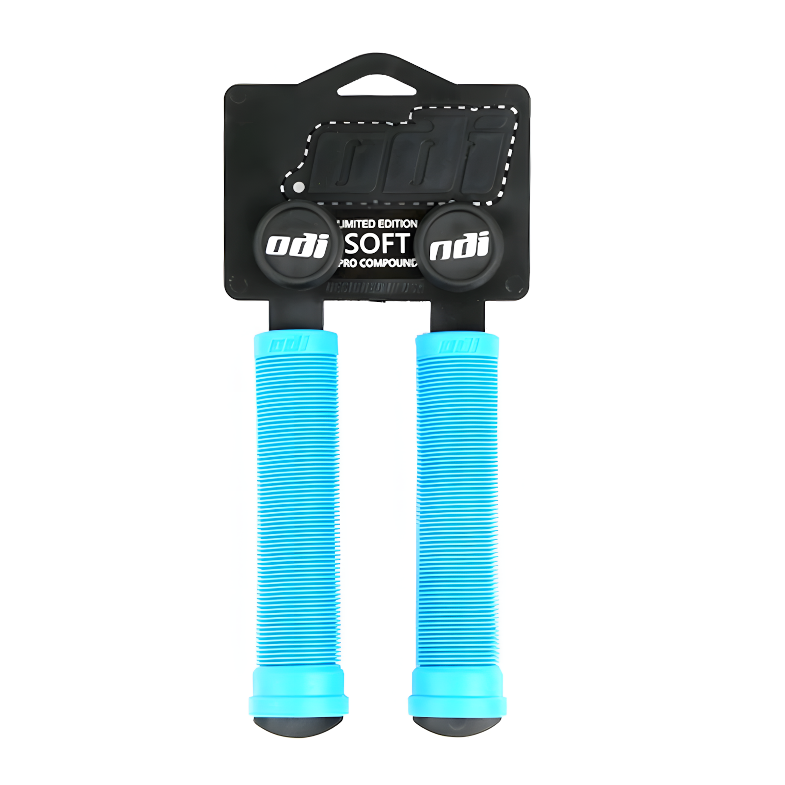 Грипсы ODI силиконовые для горного велосипеда, 130 мм, голубые