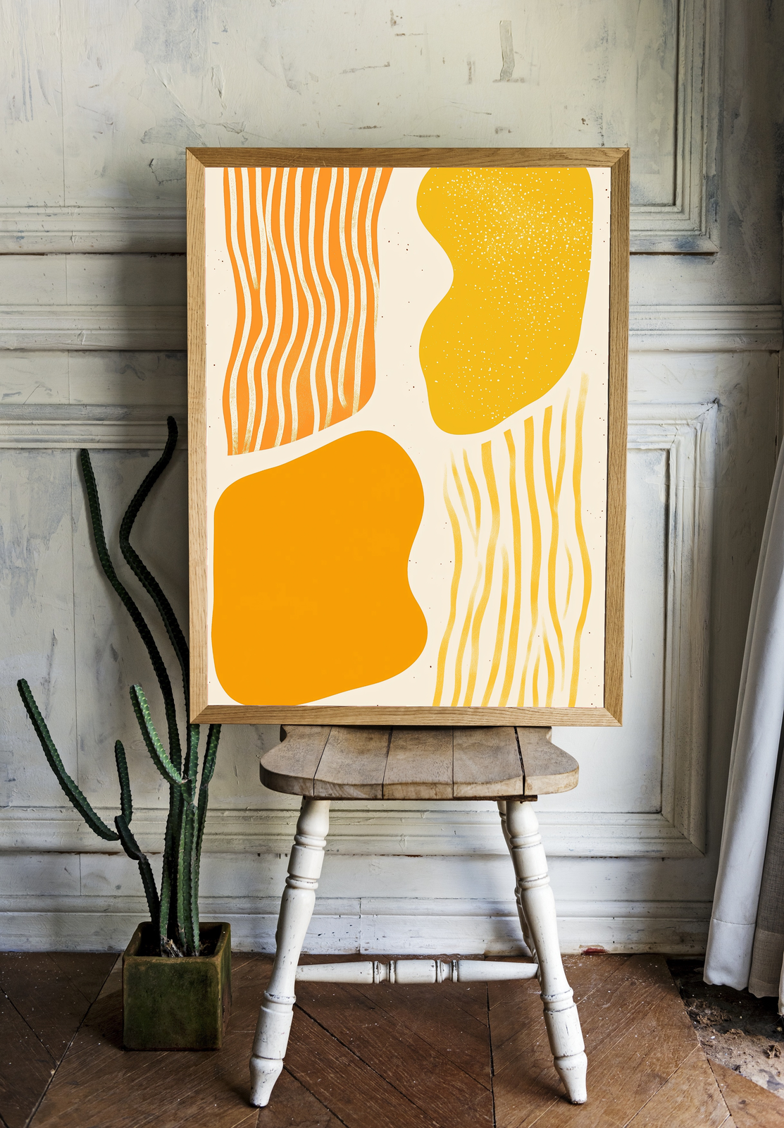 Постер "Абстрактные геометрические фигуры" 50x70 см в подарочном тубусе