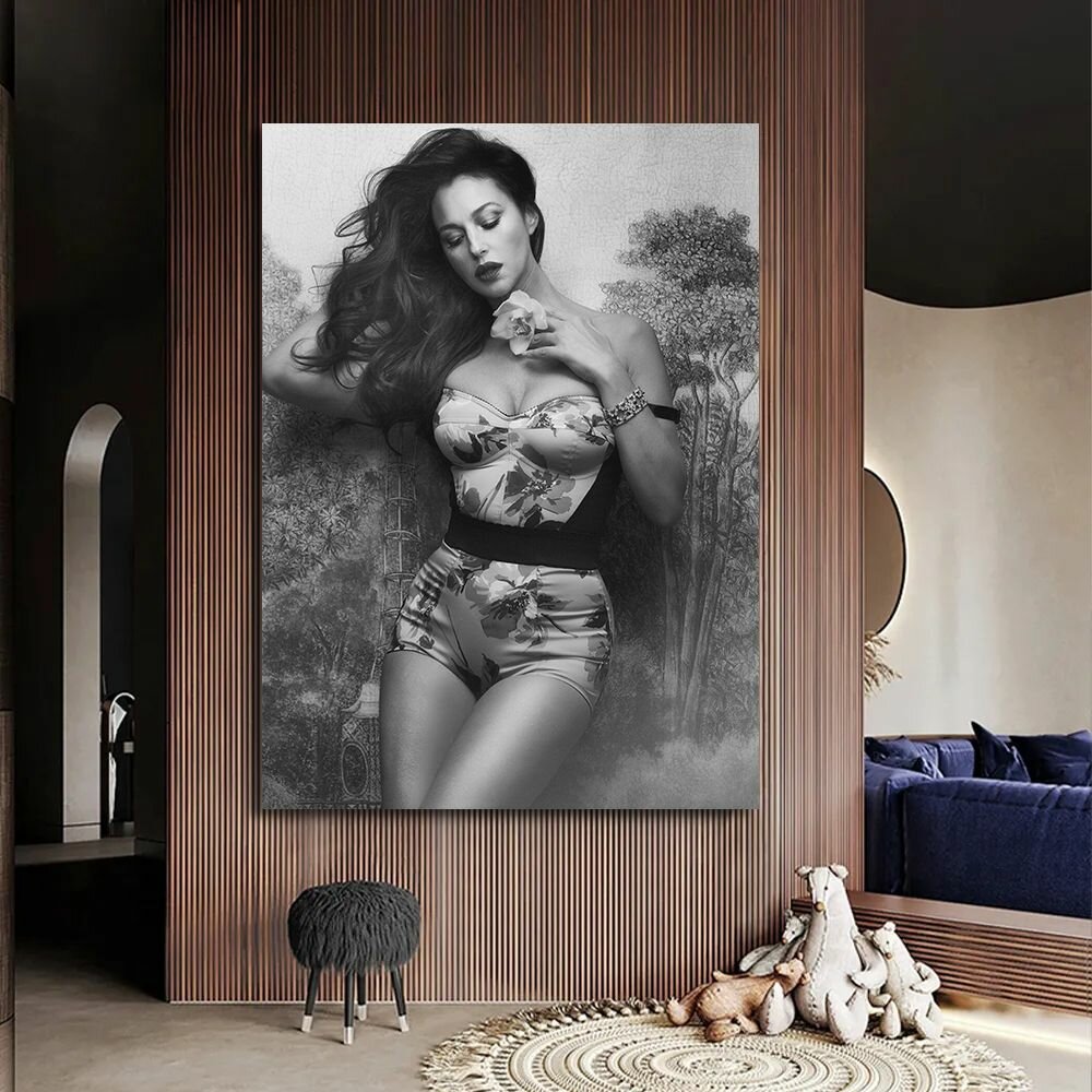 Картина ВсеКартины. Тут "Моника Беллуччи", поп-арт, 40x60 см, на подрамнике