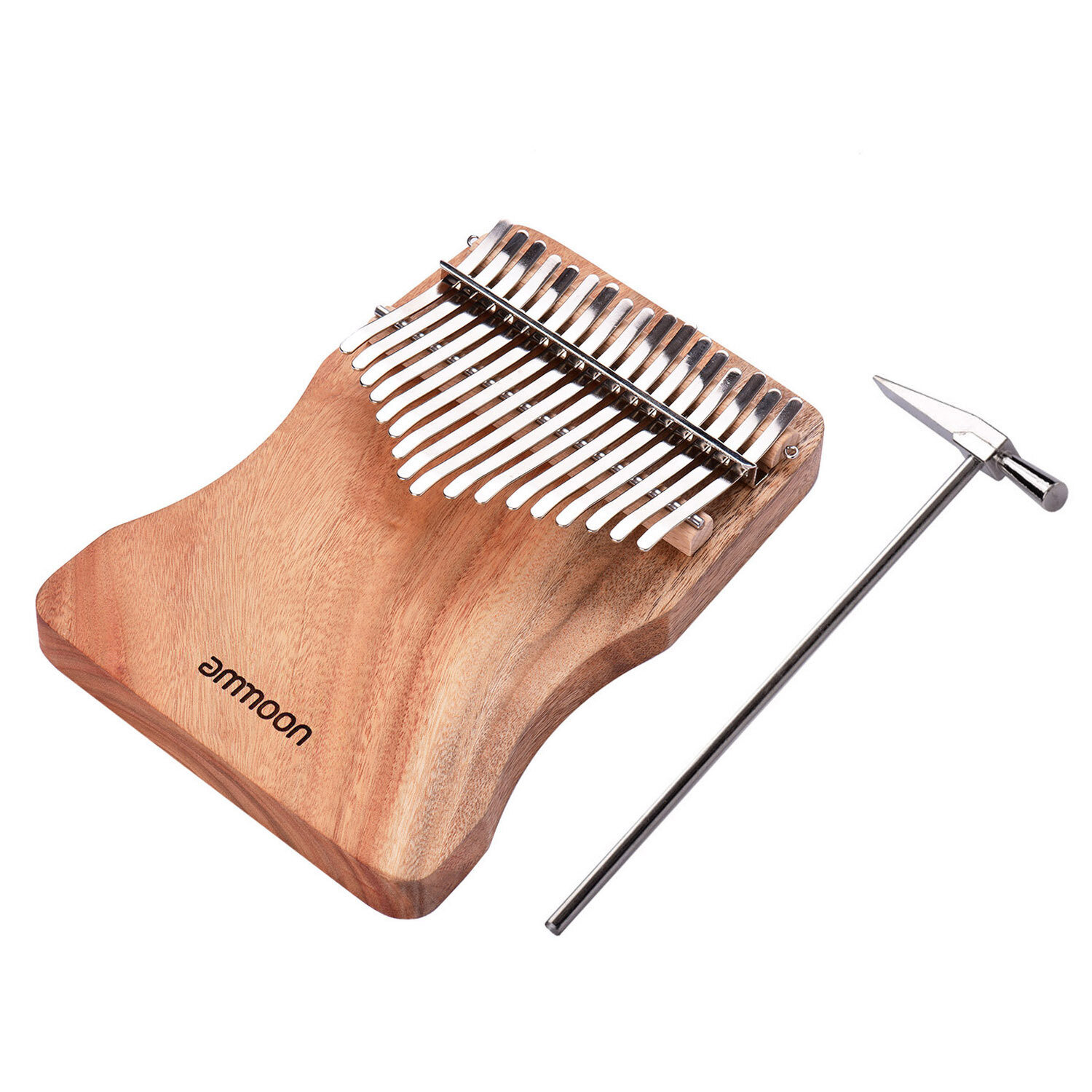 Ammoon 17-клавишное пианино Калимба для большого пальца, Камфорное дерево, тон До, с нотной книгой в сумке для переноски