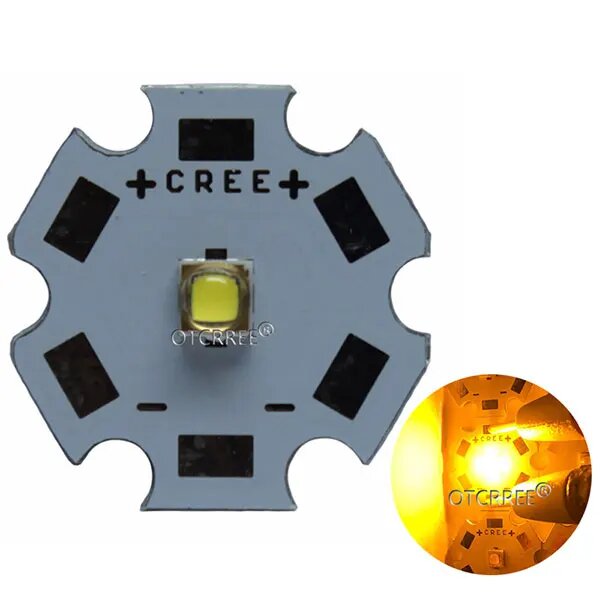 Светодиод Cree 3535, Golden Yellow 2000K, 20мм PCB