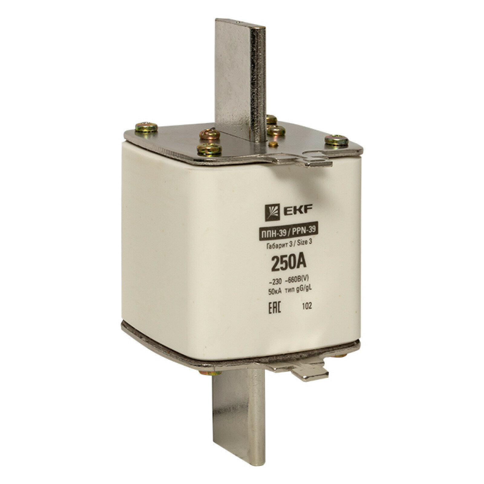 Плавкая вставка ППН-39 630/250А габарит 3 EKF - 1 шт