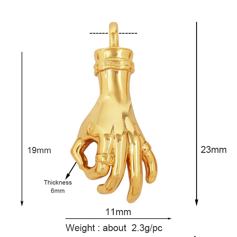 Золотая подвеска Будды Хамса Beadsfeeder L148658L1K2